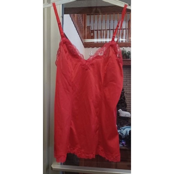 Mel-Lin | Intimates & Sleepwear | Vintage Camisole Medium Red Lacey ...